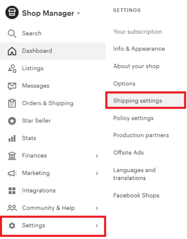 Etsy shipping profiles and shipping_profile_ids - How to guide