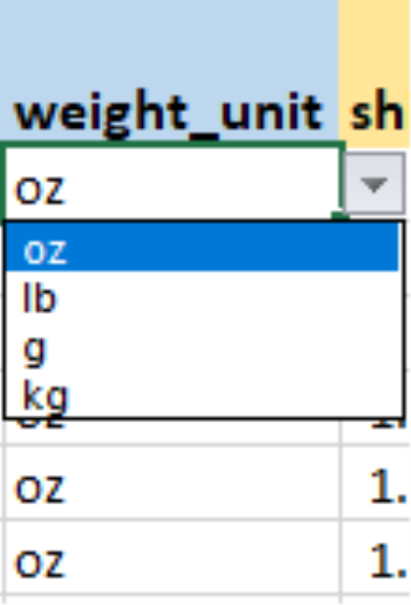 item_weight_unit and item_dimension_unit: Etsy how to guide — Shop Uploader