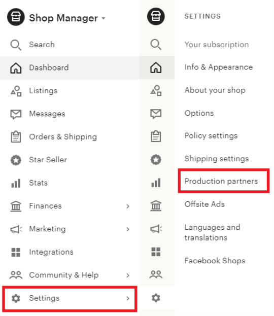 Create an Etsy Production Partner - How to guide — Shop Uploader