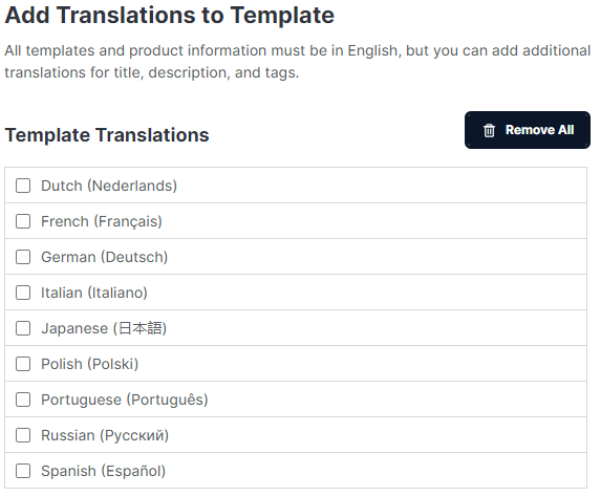 Adding translations to your Shop Uploader template