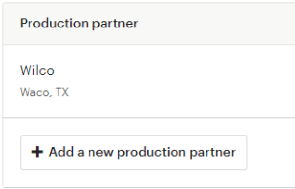 Creating an Etsy Production Partner